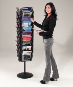 Mesh Finish Freestanding Literature Dispenser - Signs 4 Schools